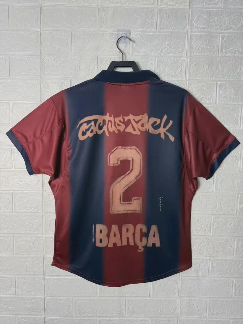 Barcelona Travis Scott Vintage Football Shirt - Limited Edition - Barca ...