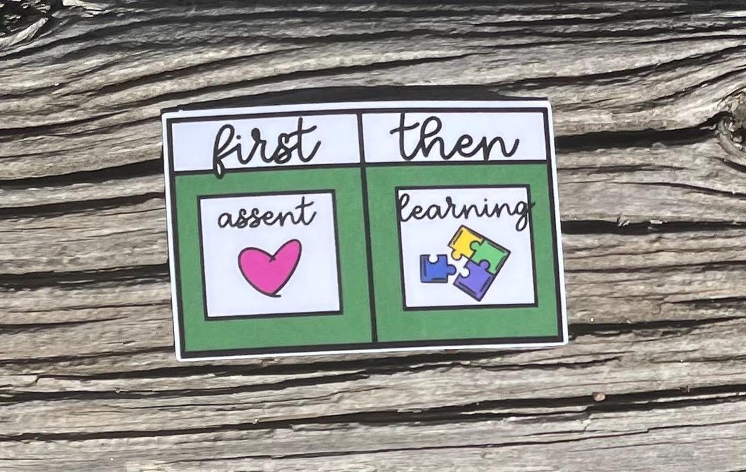 First, Then - (green) ABA Sticker - Etsy