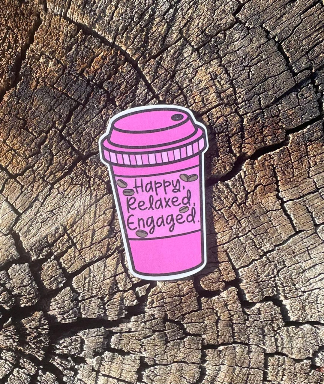 HRE Coffee Cup - (pink) ABA Sticker - Etsy