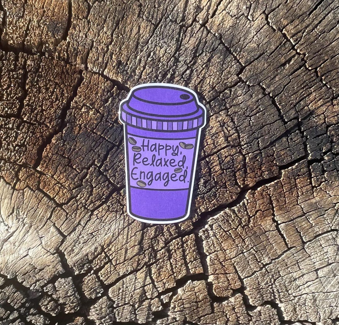 HRE Coffee Cup - (purple) ABA Sticker - Etsy