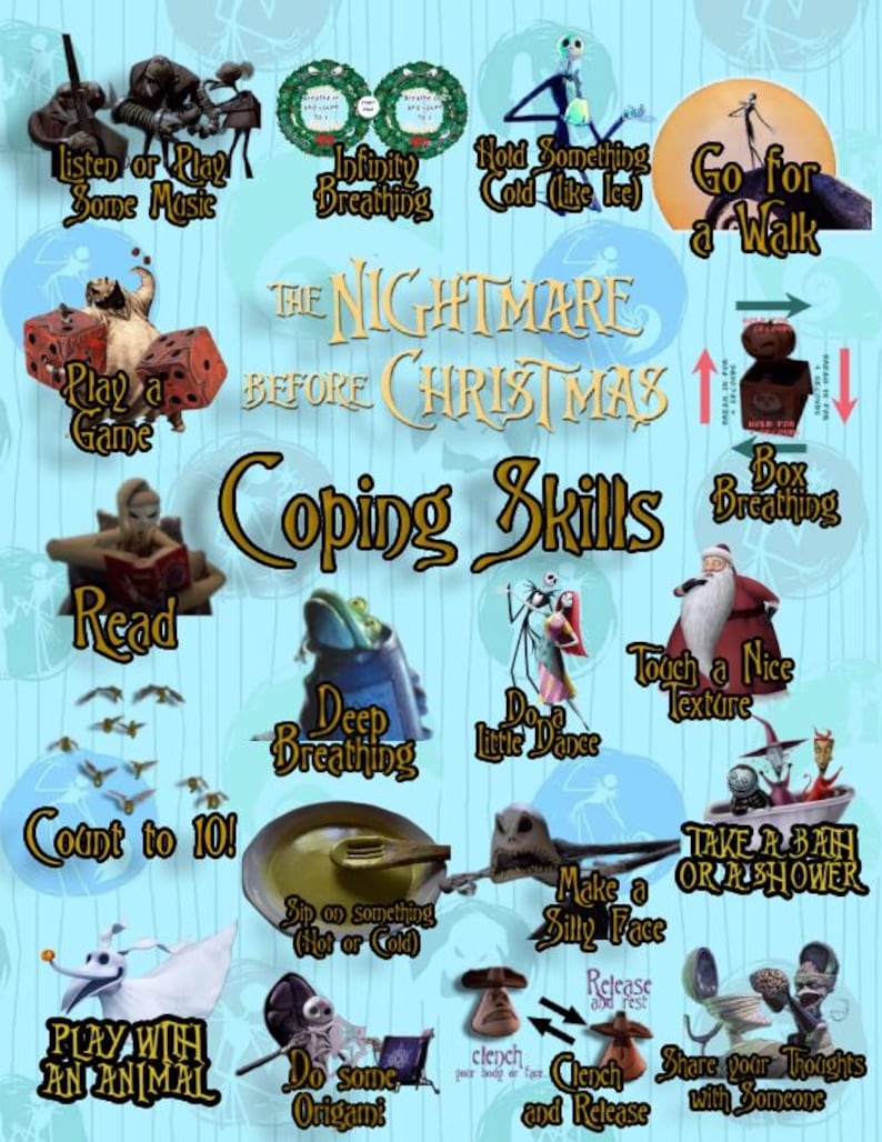 Nightmare Before Christmas Coping Skills Poster - Etsy