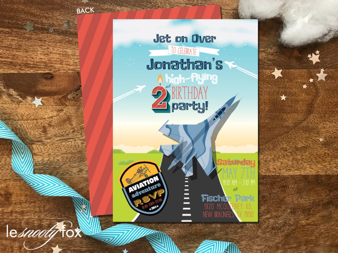 Printable Aviator Birthday Invitation - Fighter Pilot - Top Gun ...