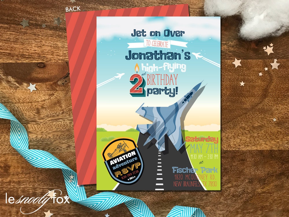 Printable Aviator Birthday Invitation - Fighter Pilot - Top Gun ...