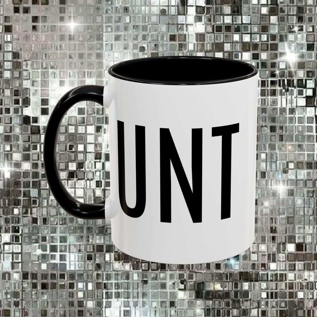 Rude Custom Coffee Mug With Handle Letter Hidden Message Coffee Cup ...