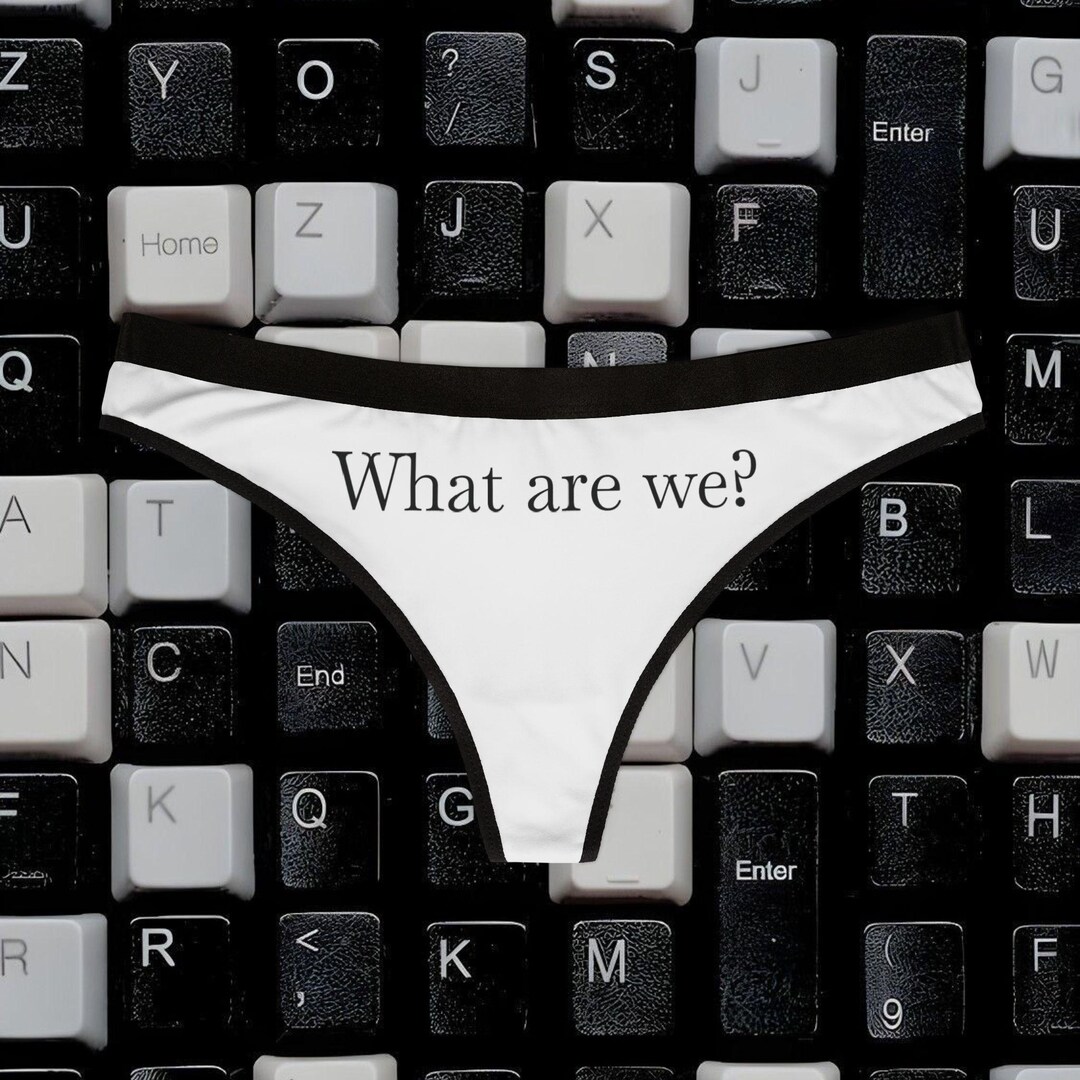 What Are We White Slogan Thong Funny Slogan Underwear Cheeky Custom ...