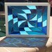 Blue Water Pinwheel Vortex Stained Glass Mosaic Frameables - Etsy