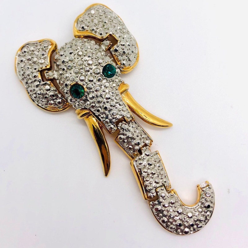 Elephant Brooch - Etsy