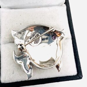 JUDITH JACK Sterling Silver Marcasite Fish Brooch 9.25gm Signed ...