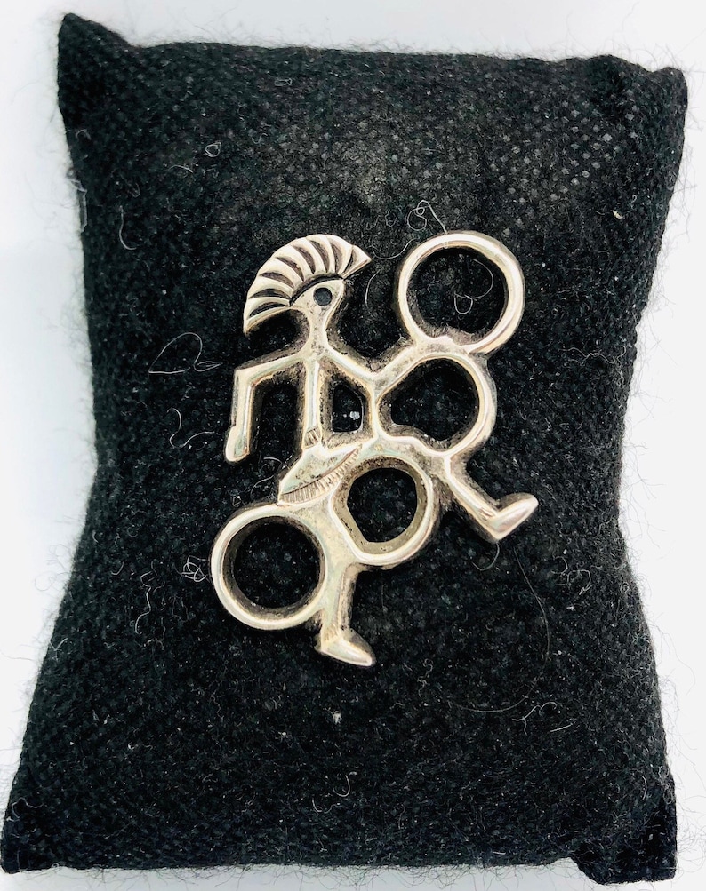 Sterling Silver Native American Hoop Dancer Brooch 9.3gms Fine Vintage ...