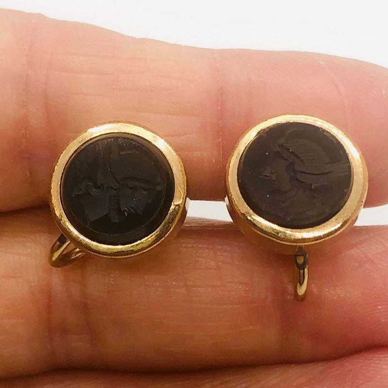 Intaglio Earrings - Etsy