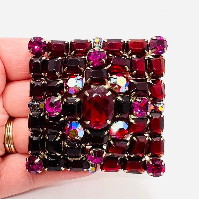 Rhinestone Brooches - Etsy