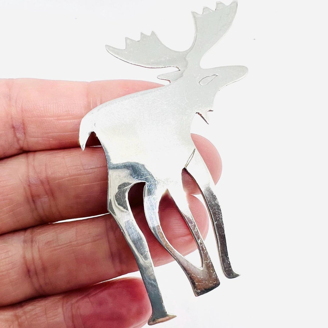 Large Vintage Sterling Silver Mexico Moose Bookmark 9.4gm 3 Inches - Etsy