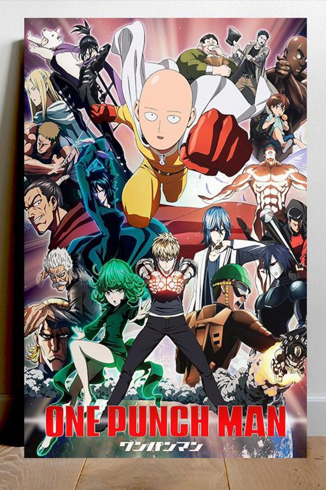 One Punch Man Saitama Gloss Poster | Anime Wall Art Decor | Premium ...