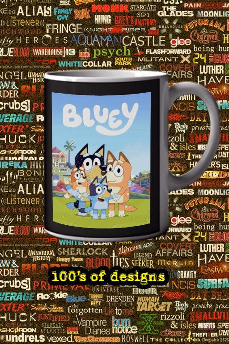 Bluey 11oz Mug Featuring Bluey and Bingo | TV Show Memorabilia | Kids ...