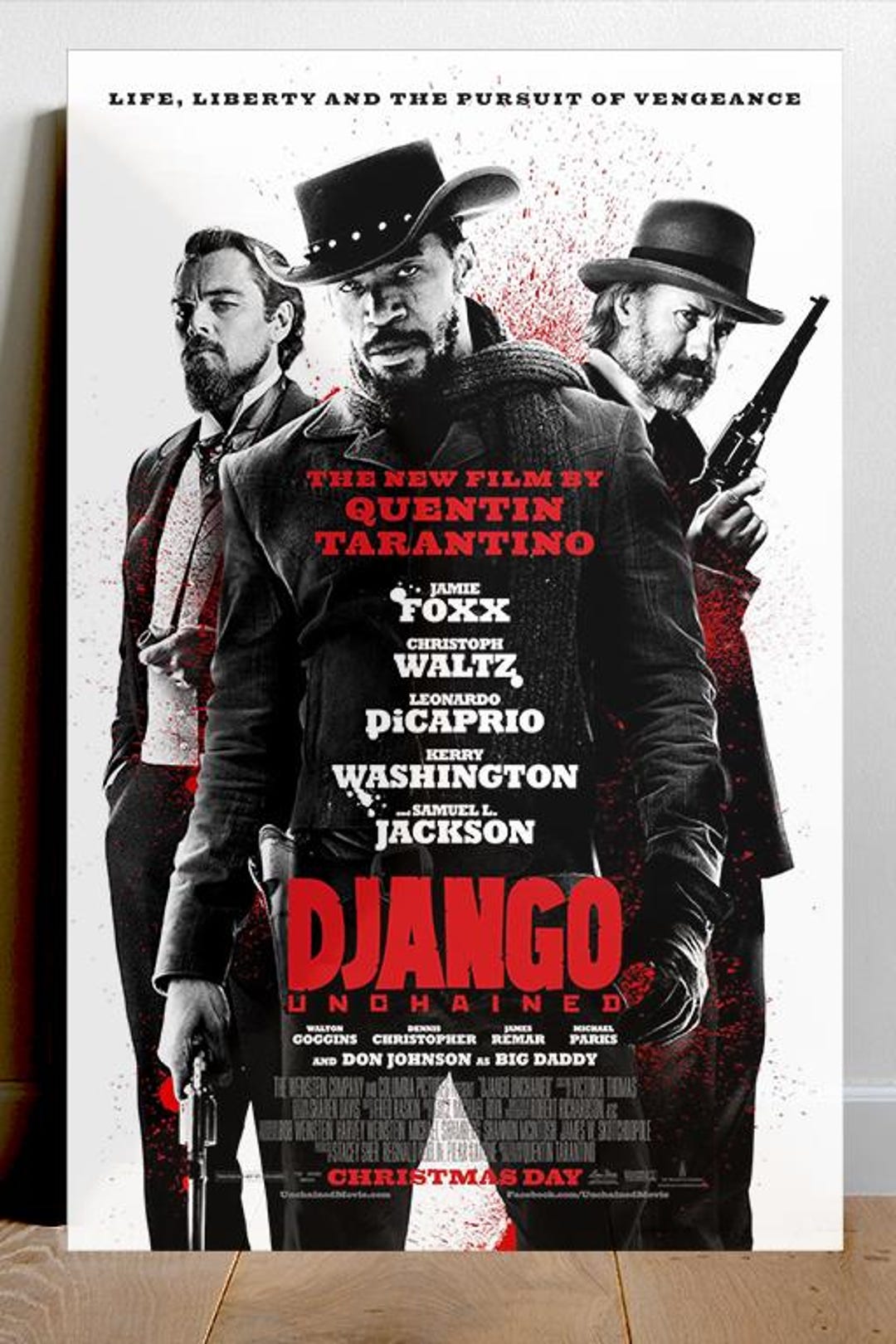 Django Unchained Jamie Foxx Gloss Poster | Western Movie Wall Art Decor | Film Memorabilia Print ...