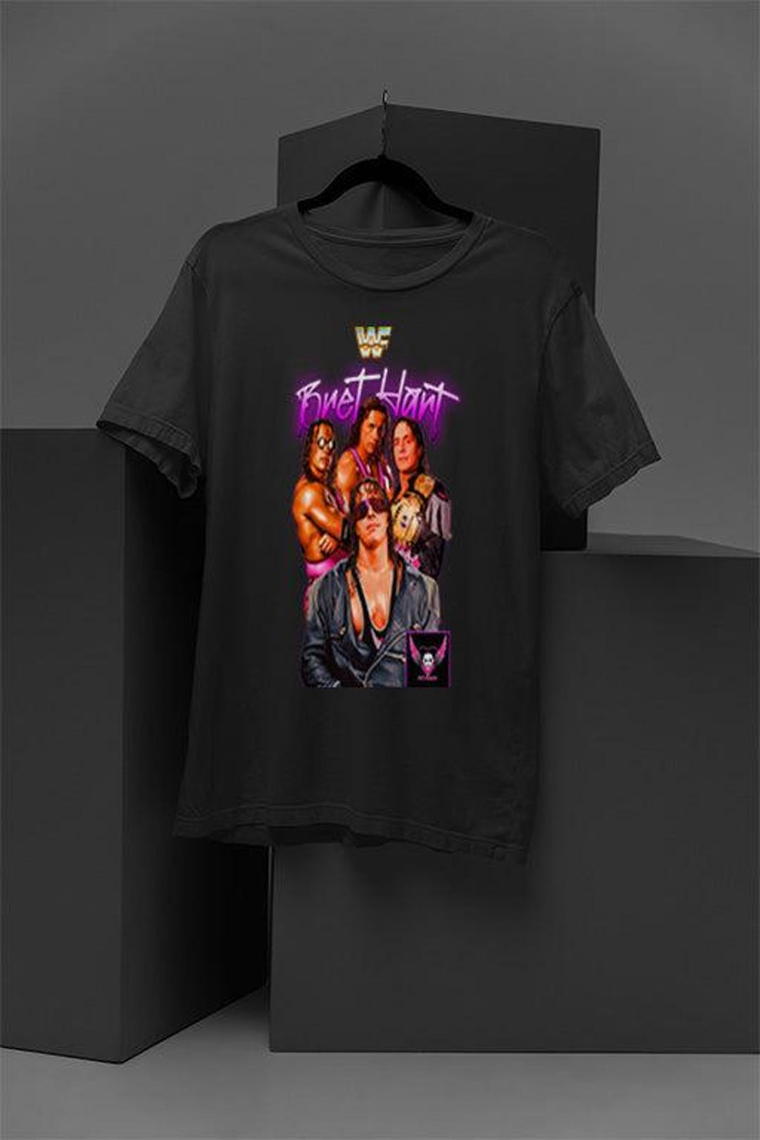 Bret Hart Wwe T-shirt | Hitman Era | Wwe Legend| Wrestling Fan Apparel ...