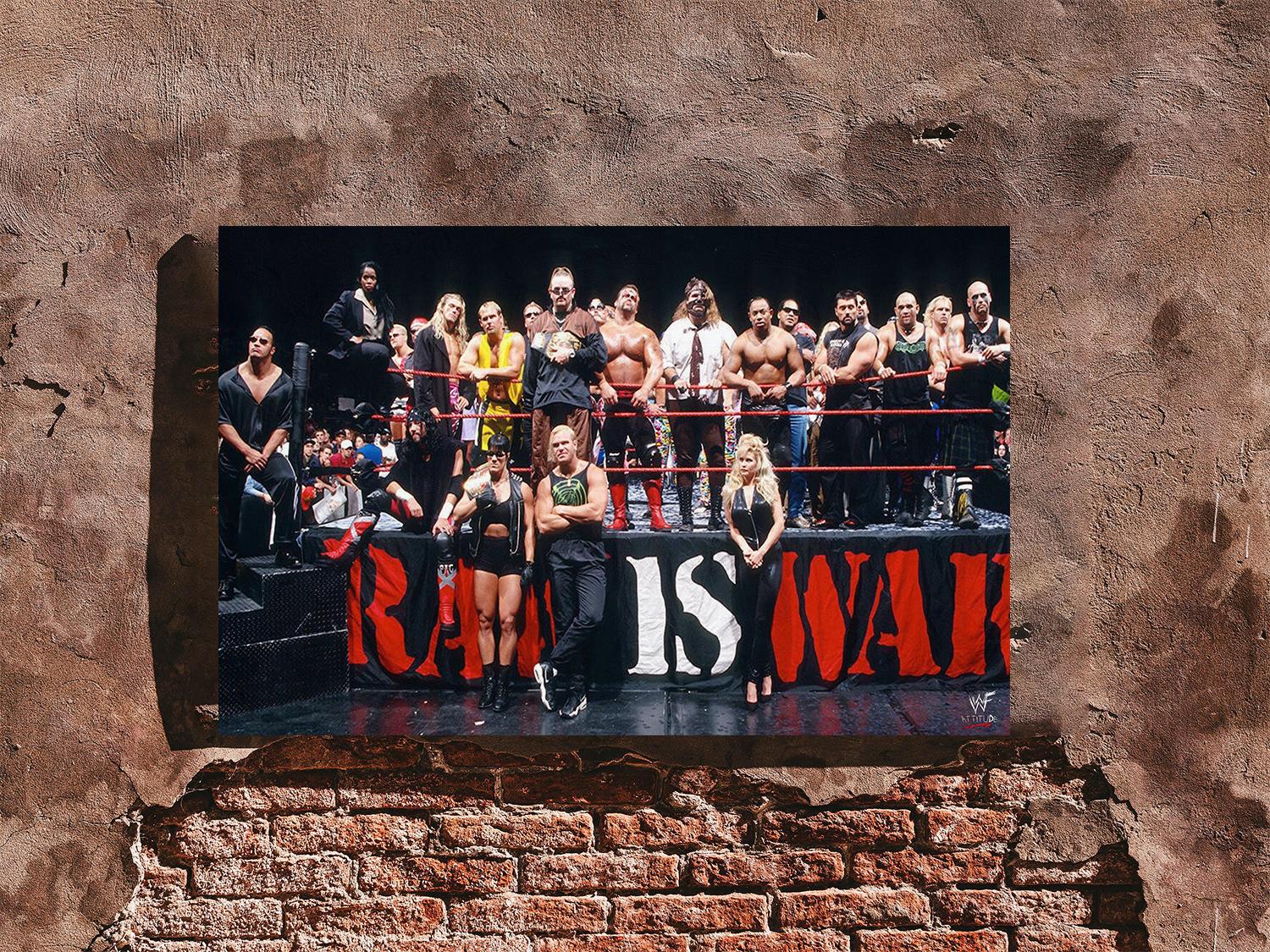 WWE Attitude Era Poster | Vintage Attitude Era Roster Design ...