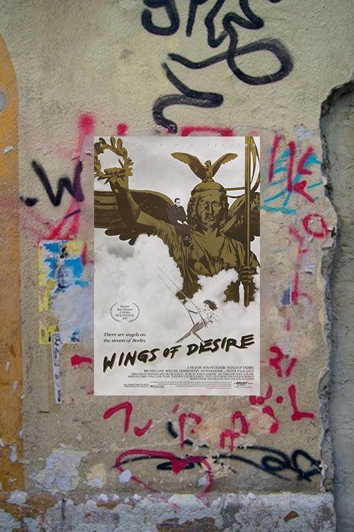 Wings of Desire Bruno Ganz | Classic Film Poster | Wim Wenders Movie Art | Cinematic Wall Decor ...