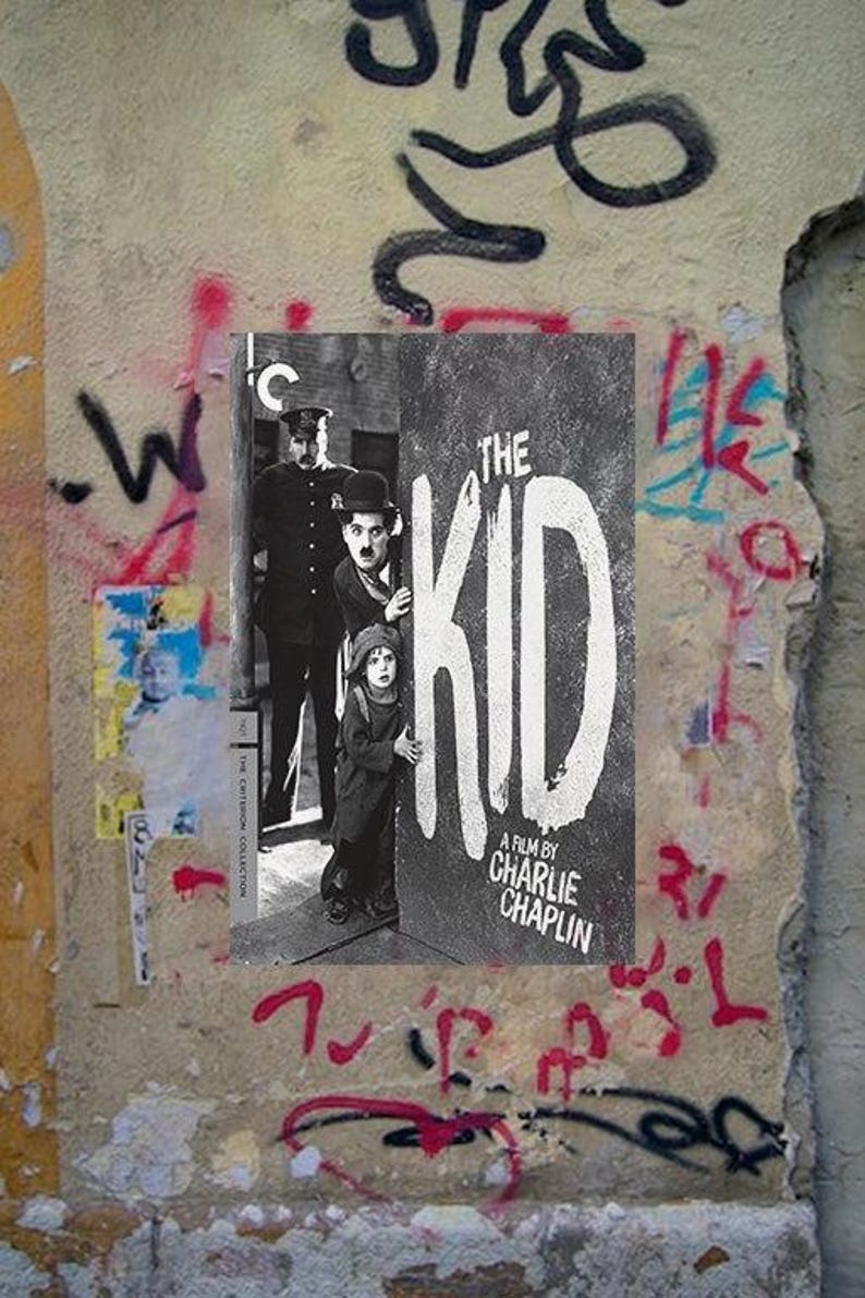 The Kid Charlie Chaplin Poster | Glossy Wall Art | Vintage Movie Poster ...
