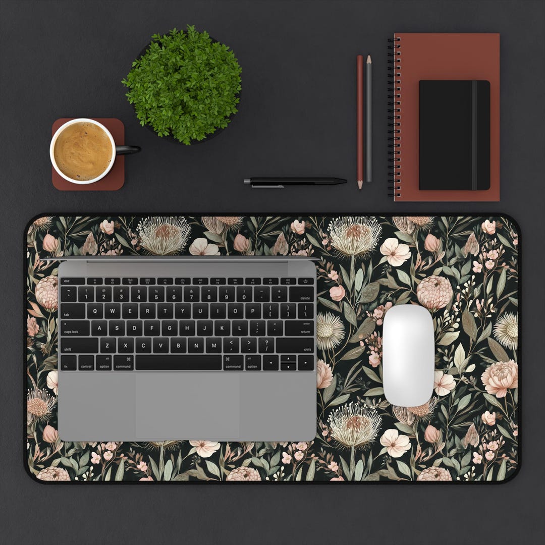 Australian Native Flowers Desk Mat: Botanical Office Decor - Etsy
