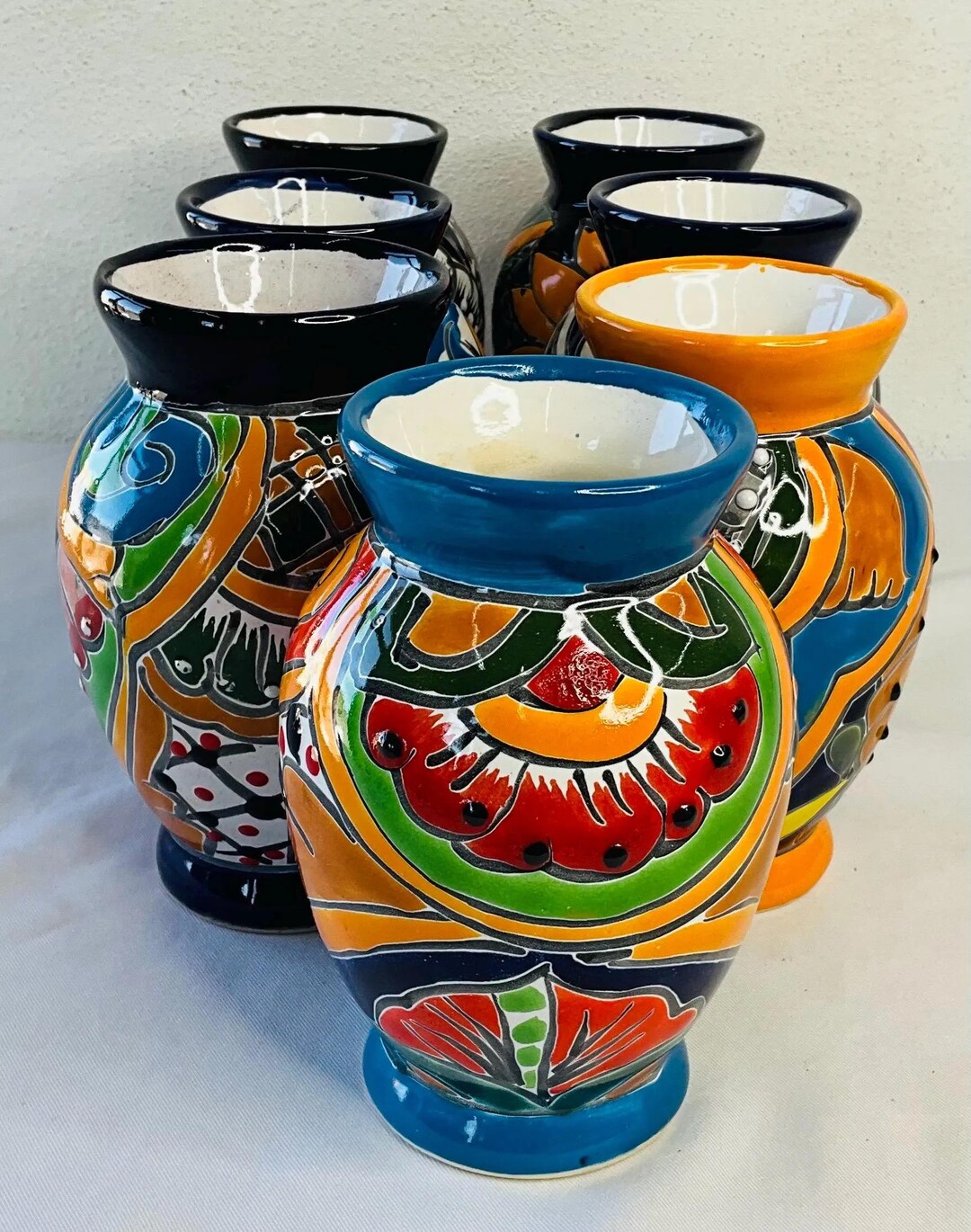 Handmade Talavera Vase: Colorful Mexican Ceramic Decor - Etsy