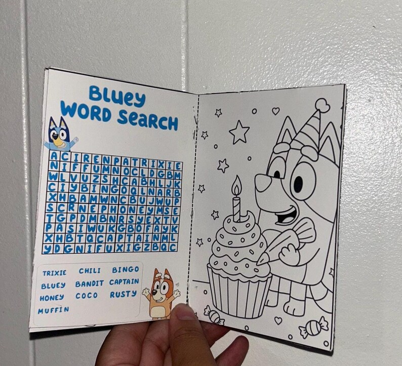 Bluey Theme Mini Coloring Book Party Favors With Crayons - Etsy