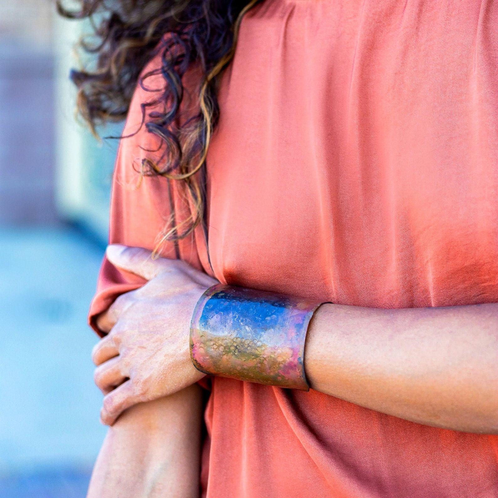 Extra Wide Brass Cuff Bracelet Dark Modern Cuff Wide Cuff - Etsy