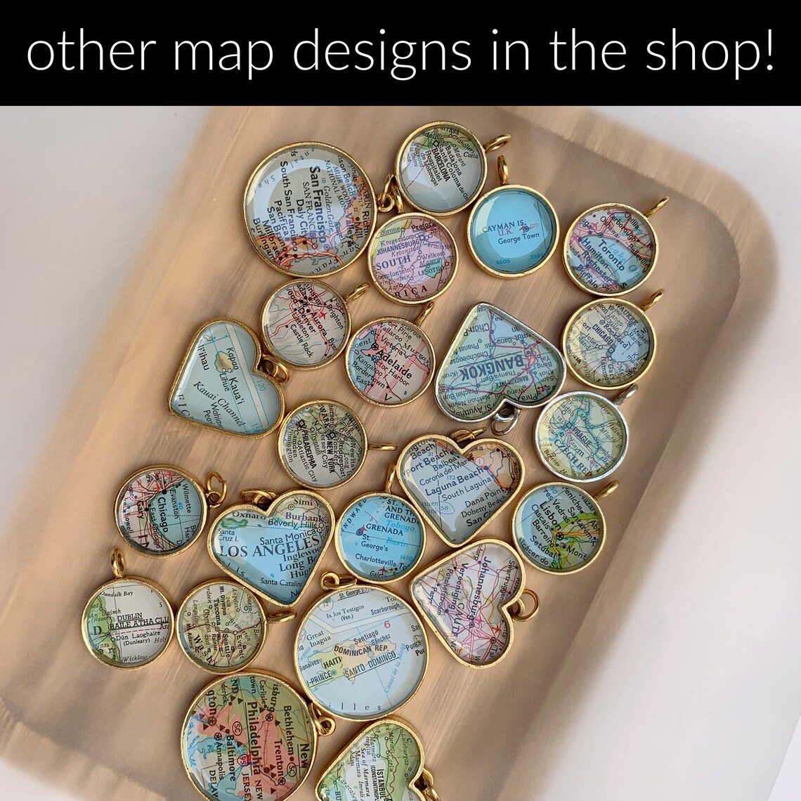 Map Charm Necklace of Istanbul Constantinople Turkey - Etsy