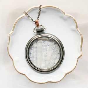 Large Pocket Watch Body With Crystal Stones on Vintage Postcard - Etsy