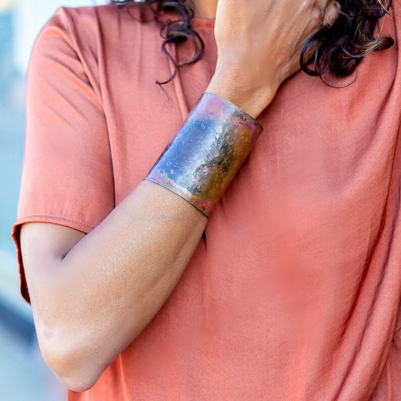 Extra Wide Brass Cuff Bracelet Dark Modern Cuff Wide Cuff - Etsy