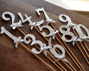 Glitter Table Number | Etsy