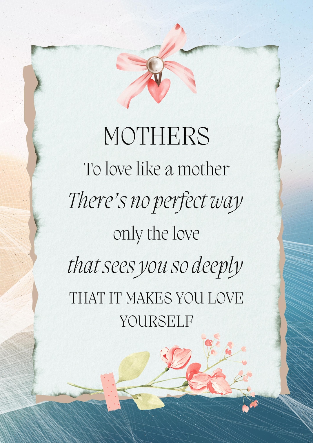 Handwritten Mother’s Day Poem – Printable Digital Download - Etsy
