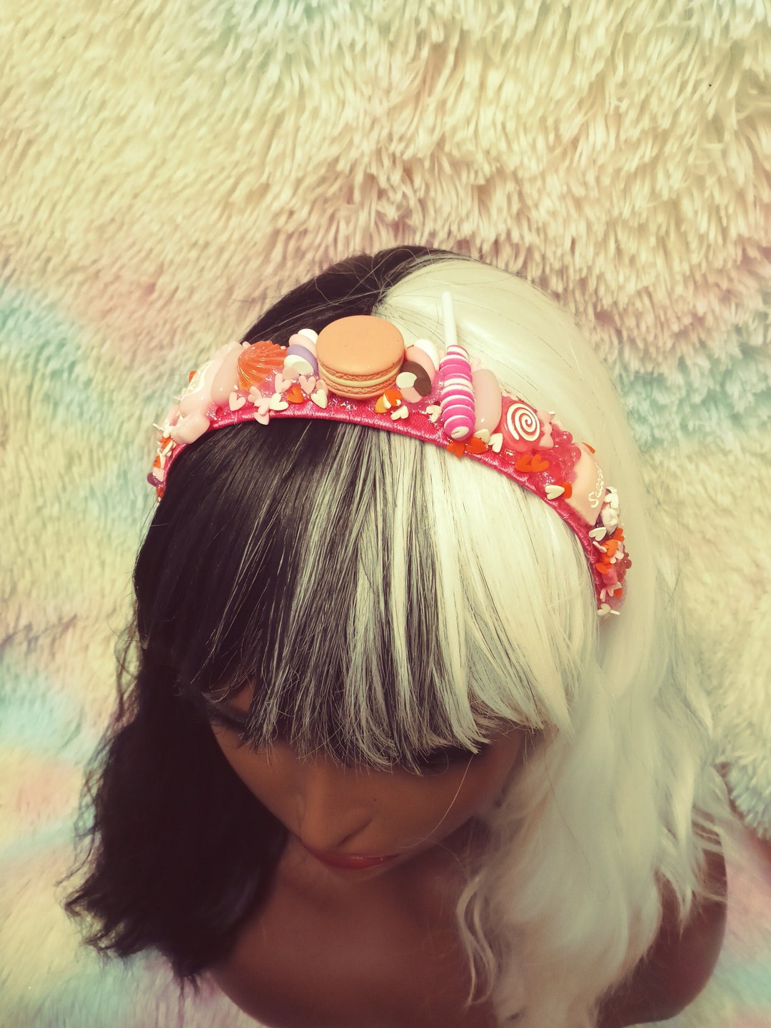 Kawaii Sweets Candy Headband, Dessert Frosting Lollipop Crown ...