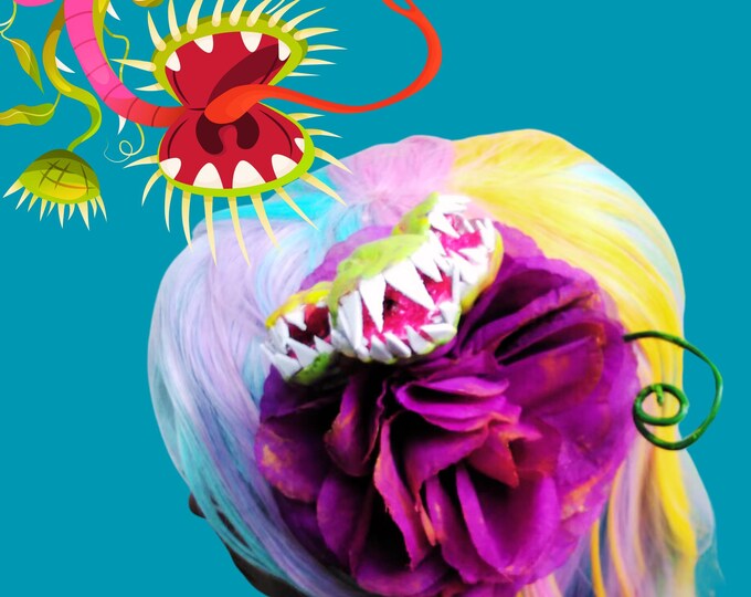 Man Eating Monster Plant Hair Flower, Funny, Silly, Venus Flytrap Trio ...