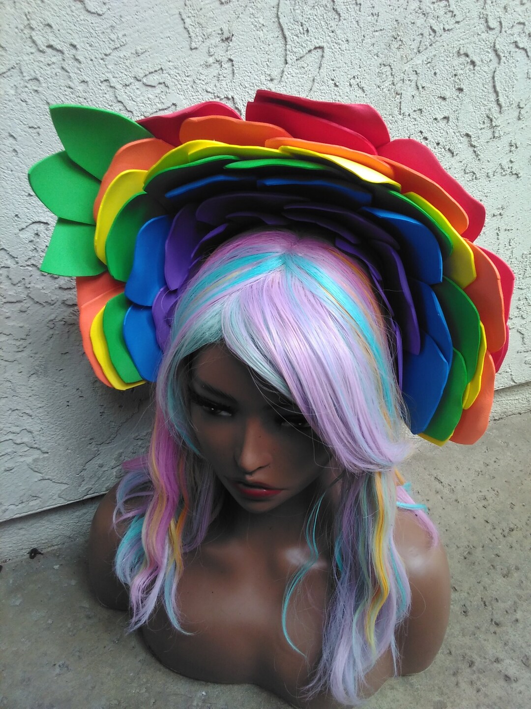 PRIDE Rainbow Lovers Flower Petals Crown Headband, Flora, Floral ...