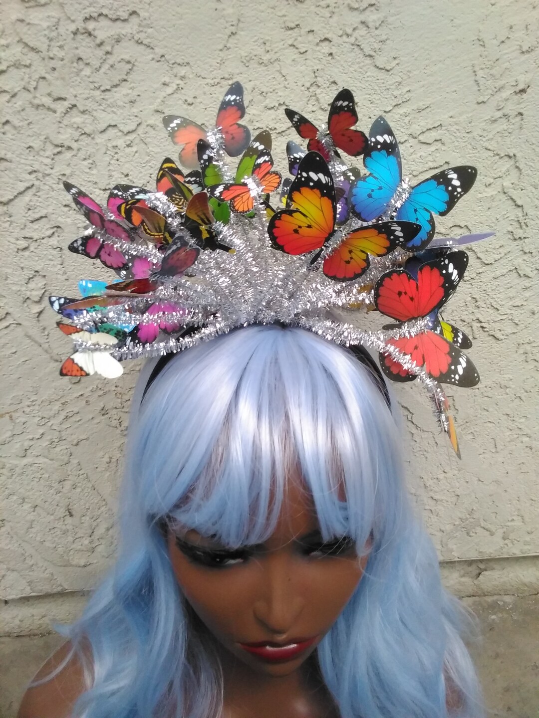 Butterfly Crown Headband Headdress Fairy Headpiece Forest Nymph Costume ...