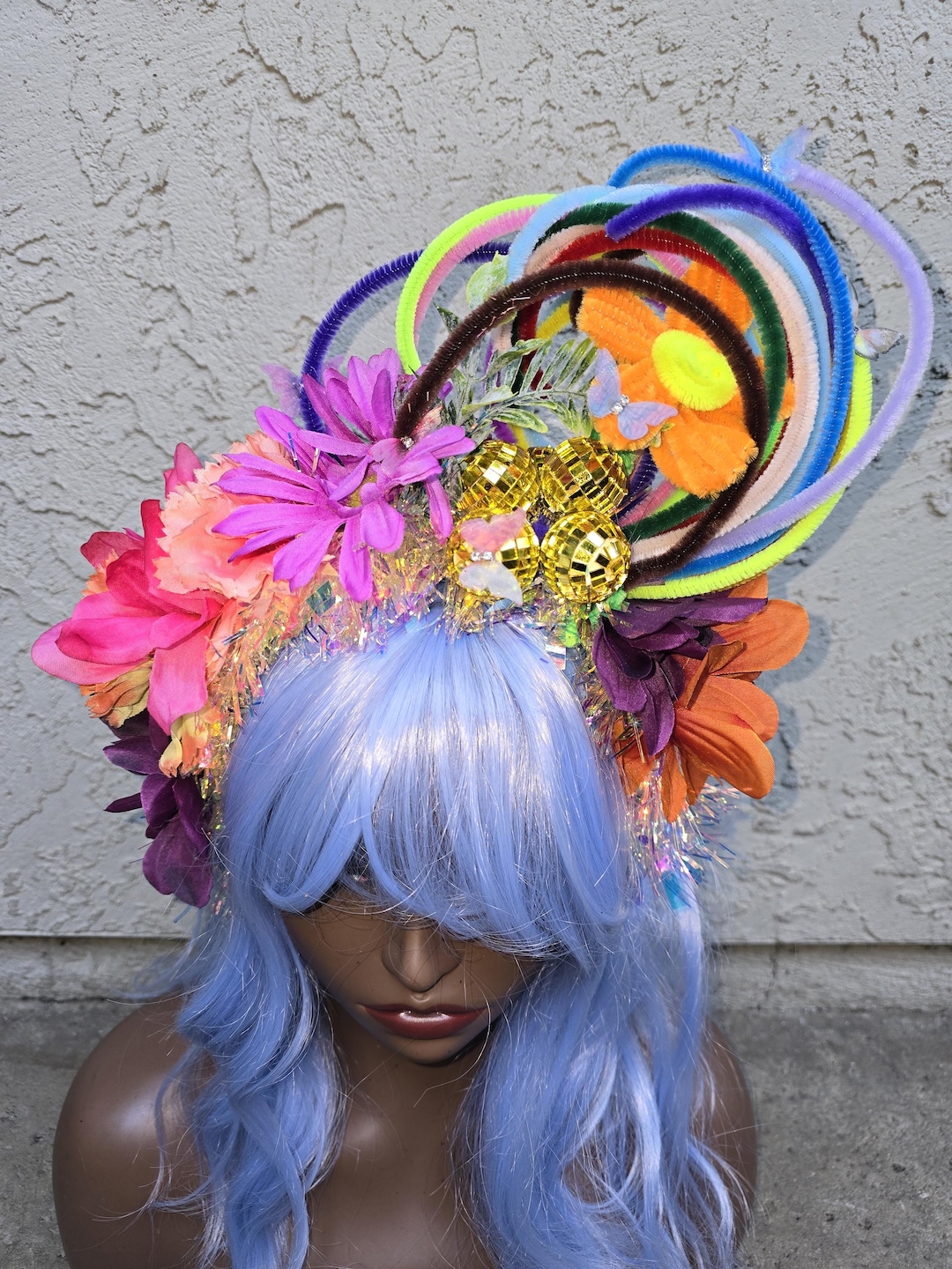 Colorful, Quirky, Festive Crown Headband for Wacky Hair Day, Costumes ...