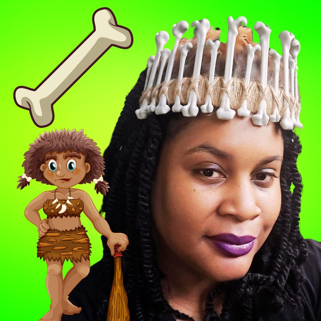 Bone Crown for Cavewoman Caveman Costume for Halloween Headband With ...