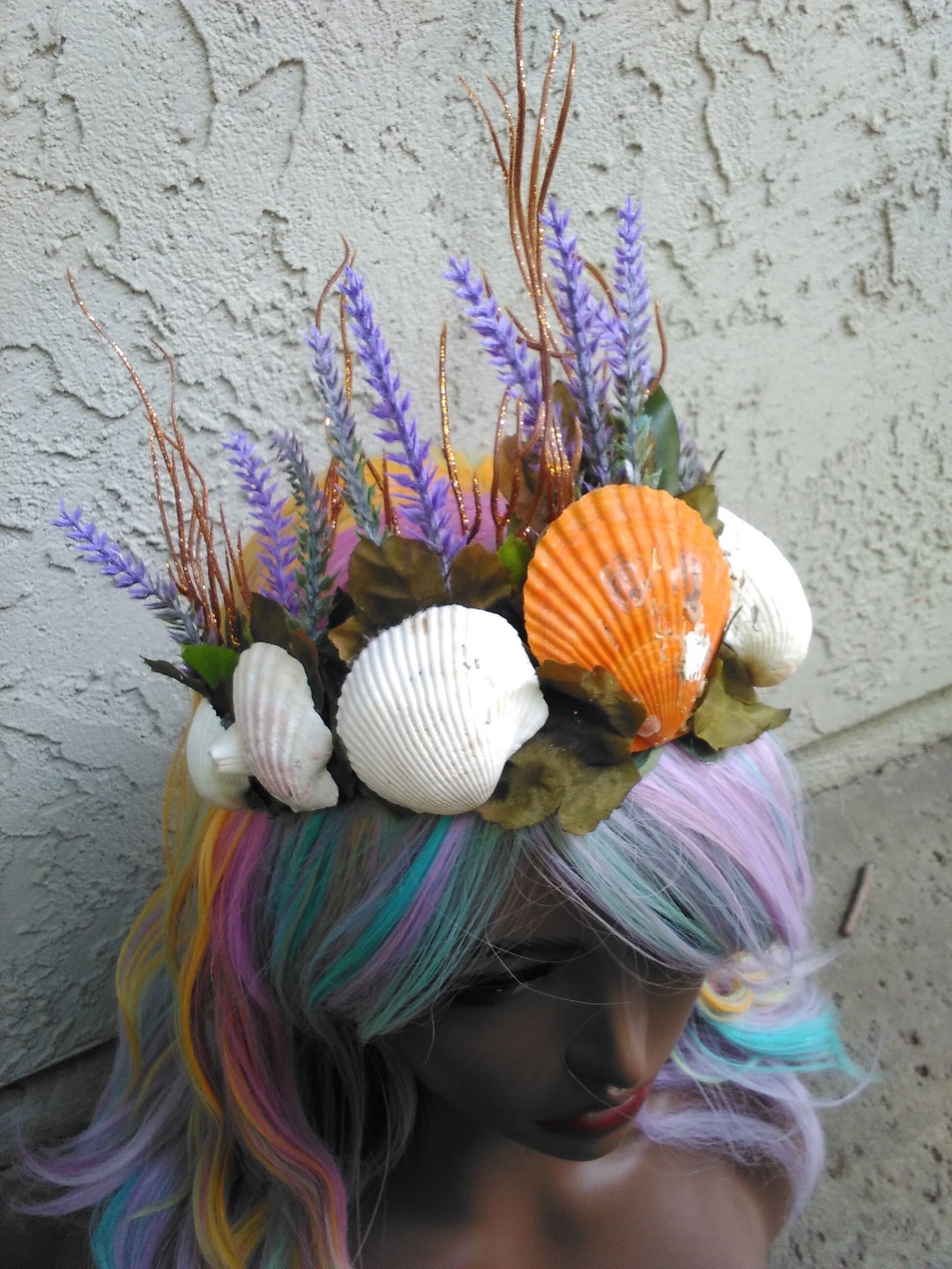 Sea Shell Crown, Mermaid Siren Headdress, Headpiece, Headband, Costume ...