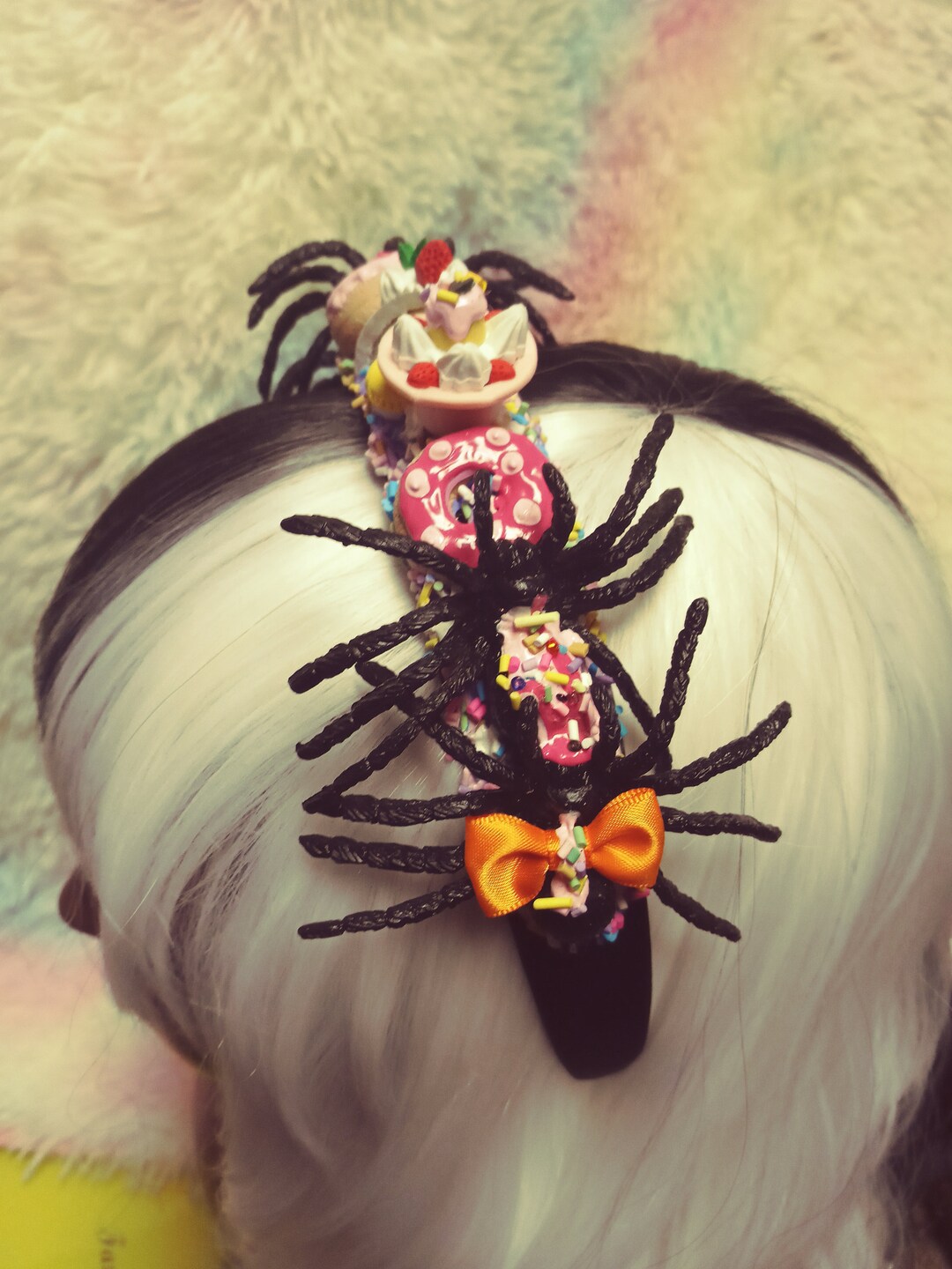 Spiders Eating Sweets Headband, Kawaii, Cute, Dessert, Yummy, Cake, Ice ...