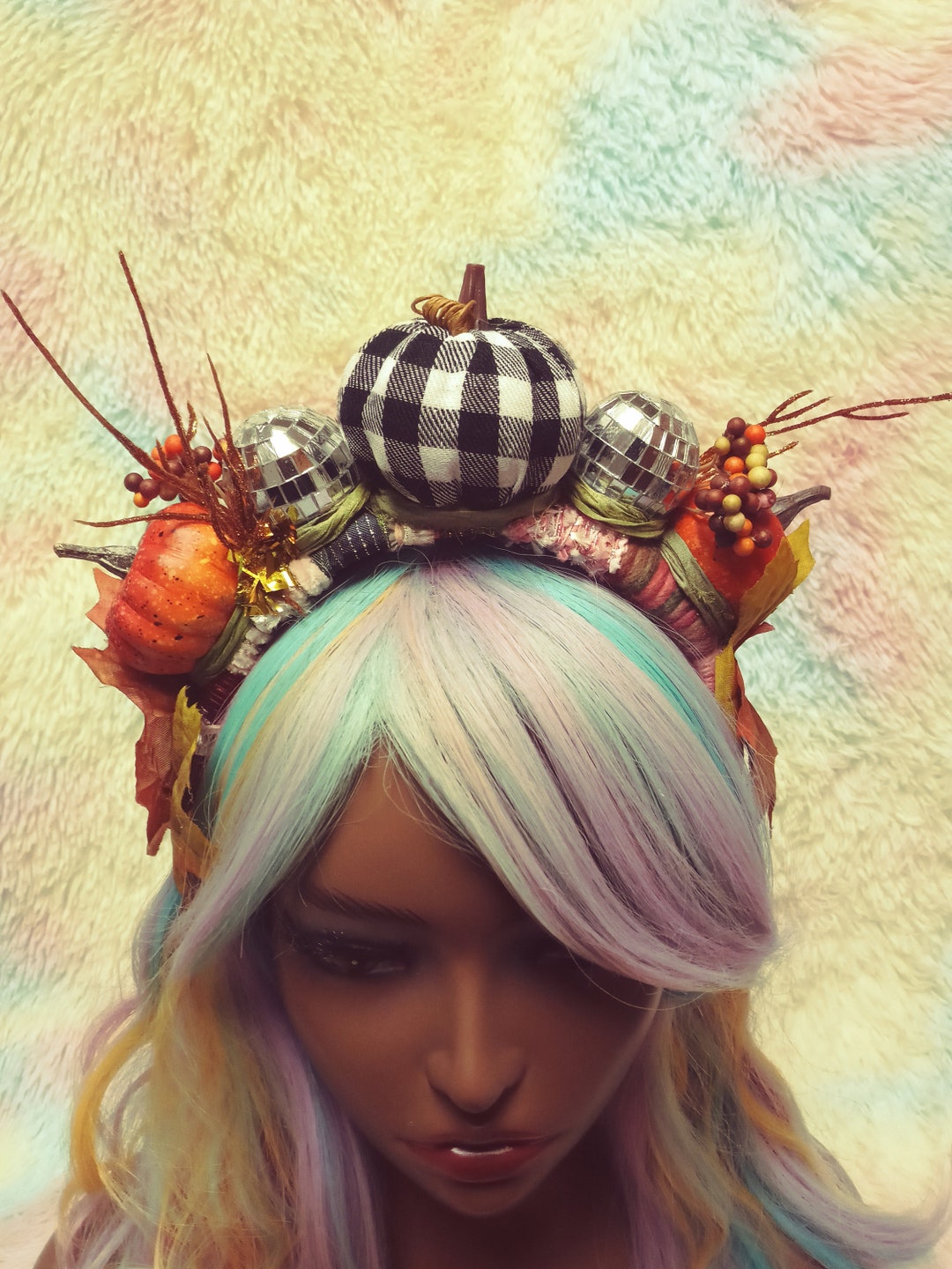 Boho Style Autumn/fall Pumpkin, Disco Ball, Floral Headband, Halloween ...