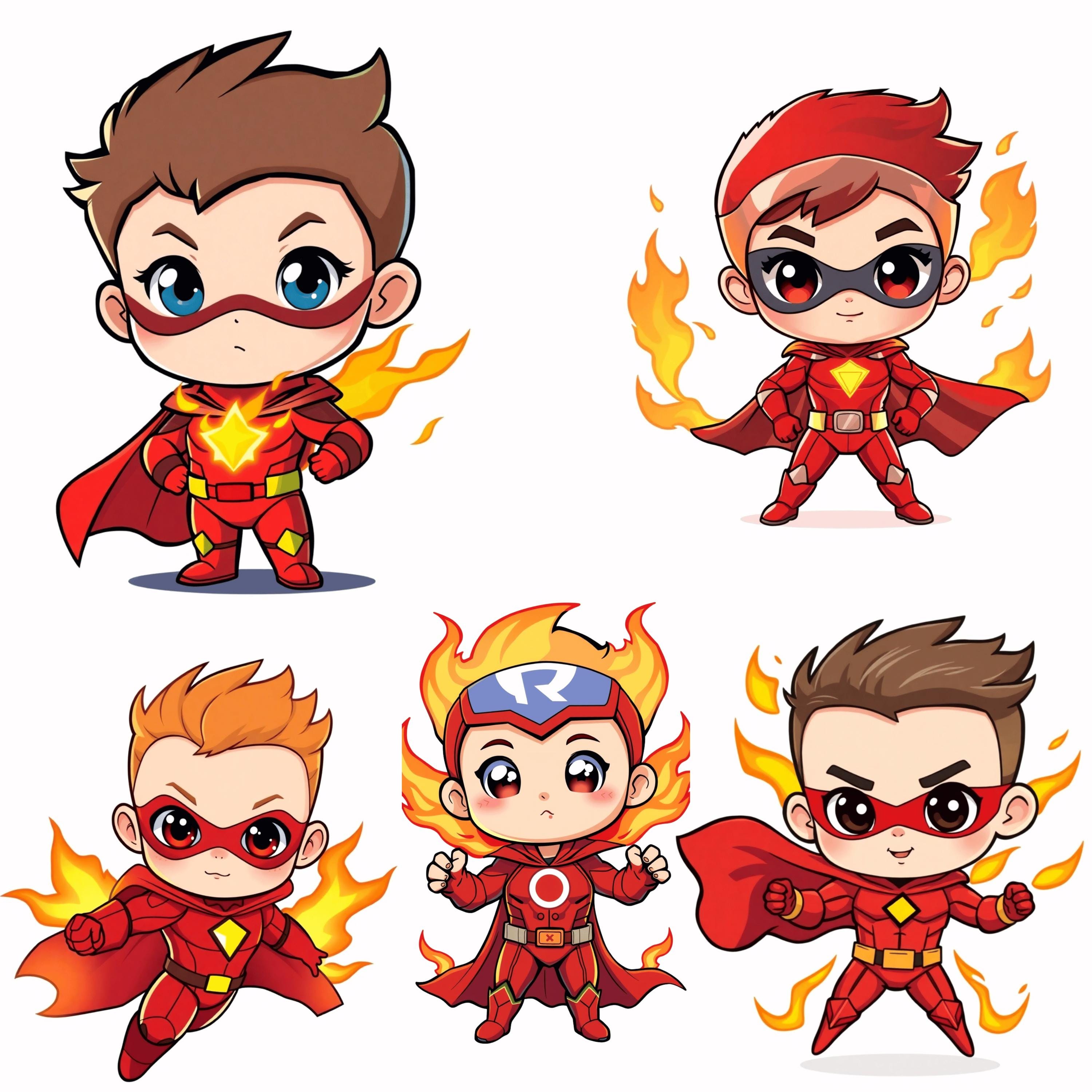 Superhero Boys Clipart Bundle – 42 Cute PNG Characters for Cricut ...