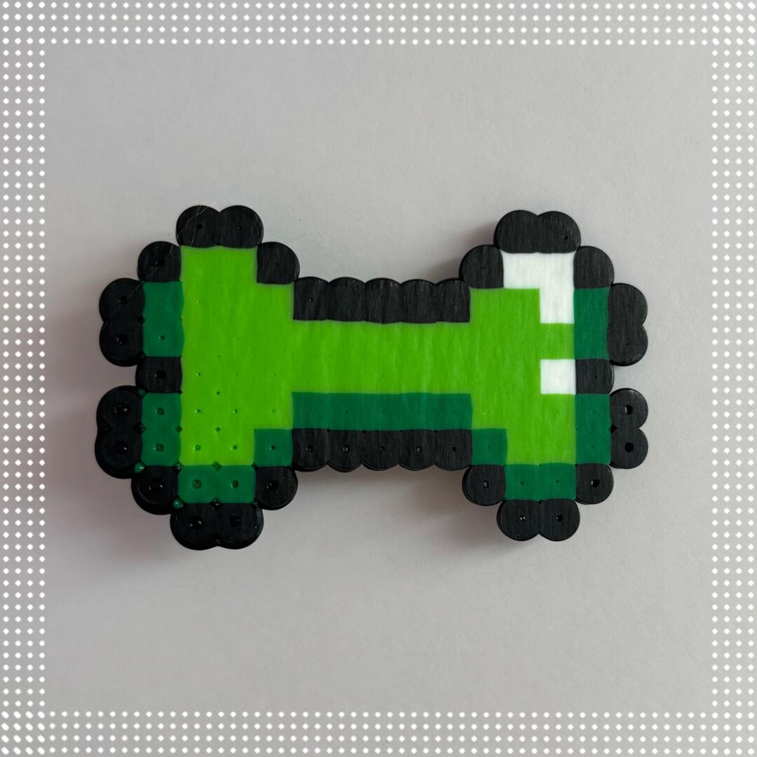 Perler Bead Bone Hairclip: Pixel Art Alligator Clip - Etsy Canada