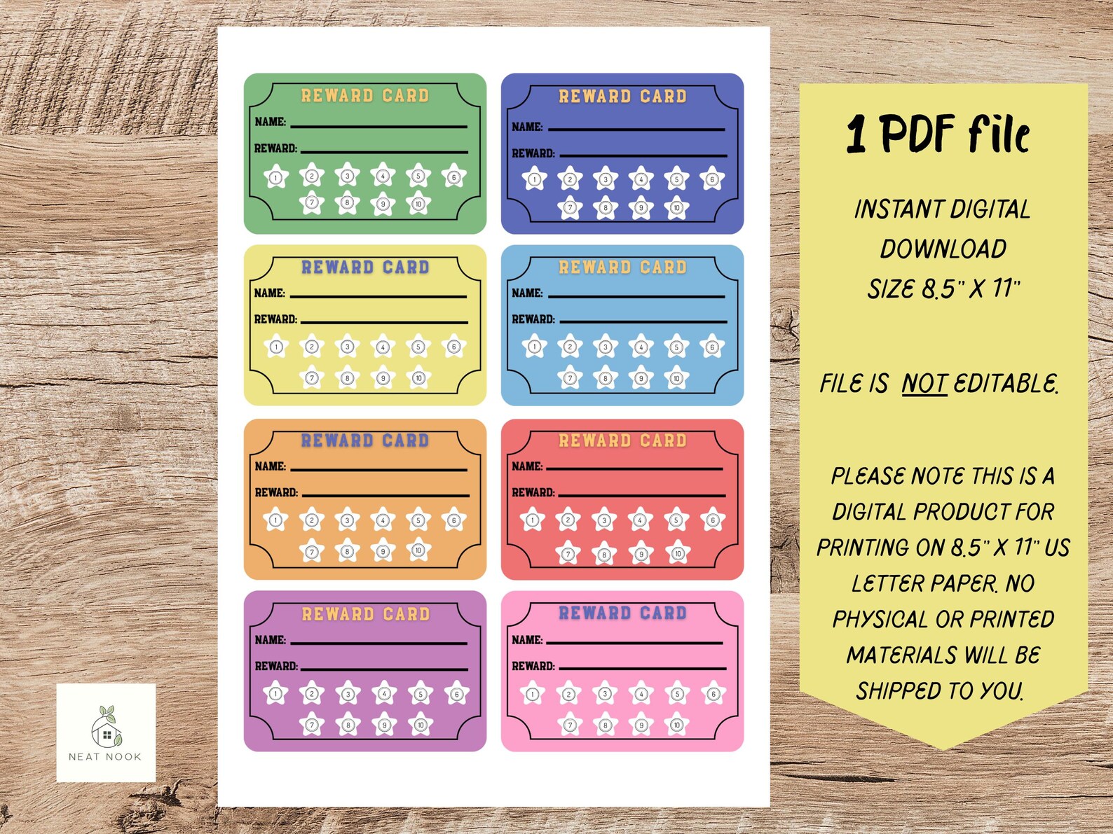 Printable Punch Cards | Incentive Reward for Students | Back to School ...