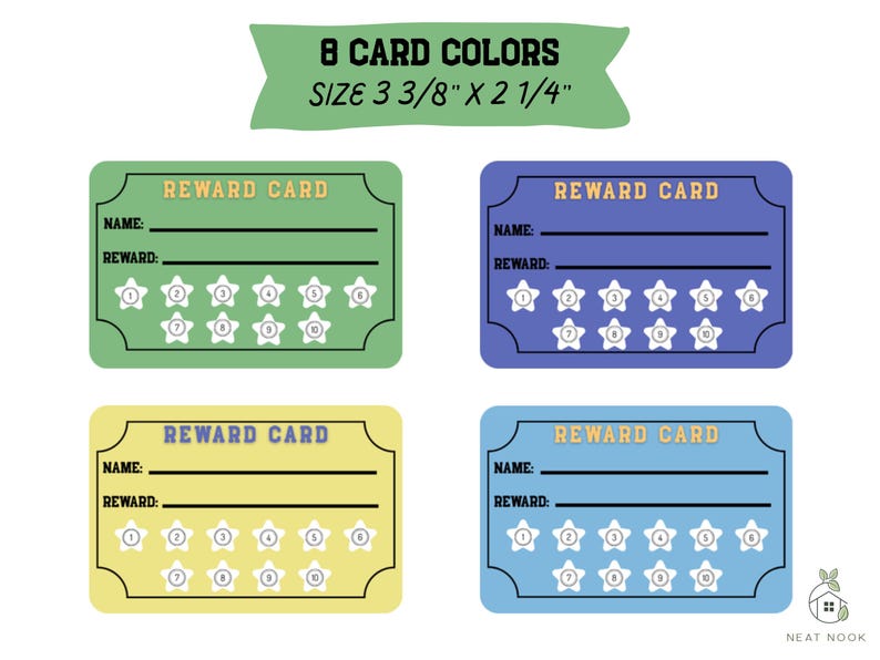 Printable Punch Cards | Incentive Reward for Students | Back to School ...