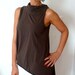 Brown Rayon Cotton Top With Short Front and Mid Length Back/sleeveless ...