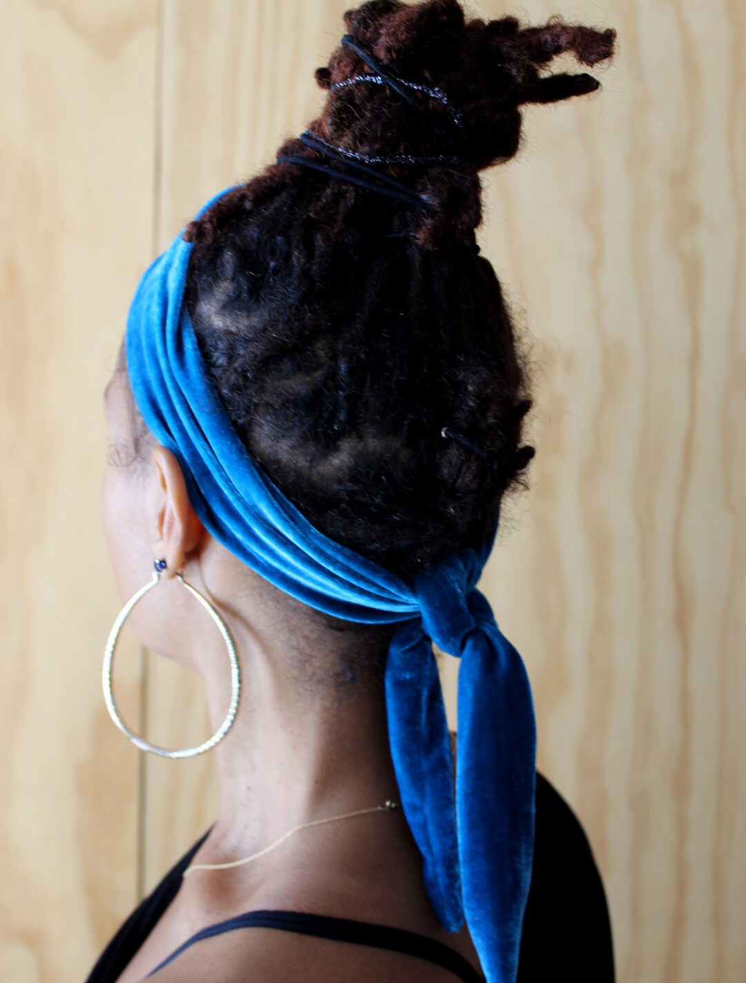 Turquoise/vintage Blue Head Scarf/38"x3"/ 2 Sizes Available in Drop ...