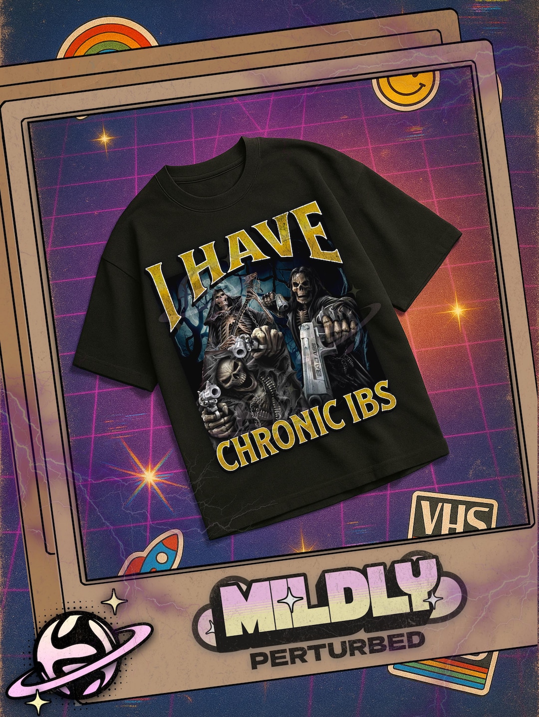 I Have Chronic IBS Funny Hard Skeleton Bootleg T-shirt, Badass Skeleton ...
