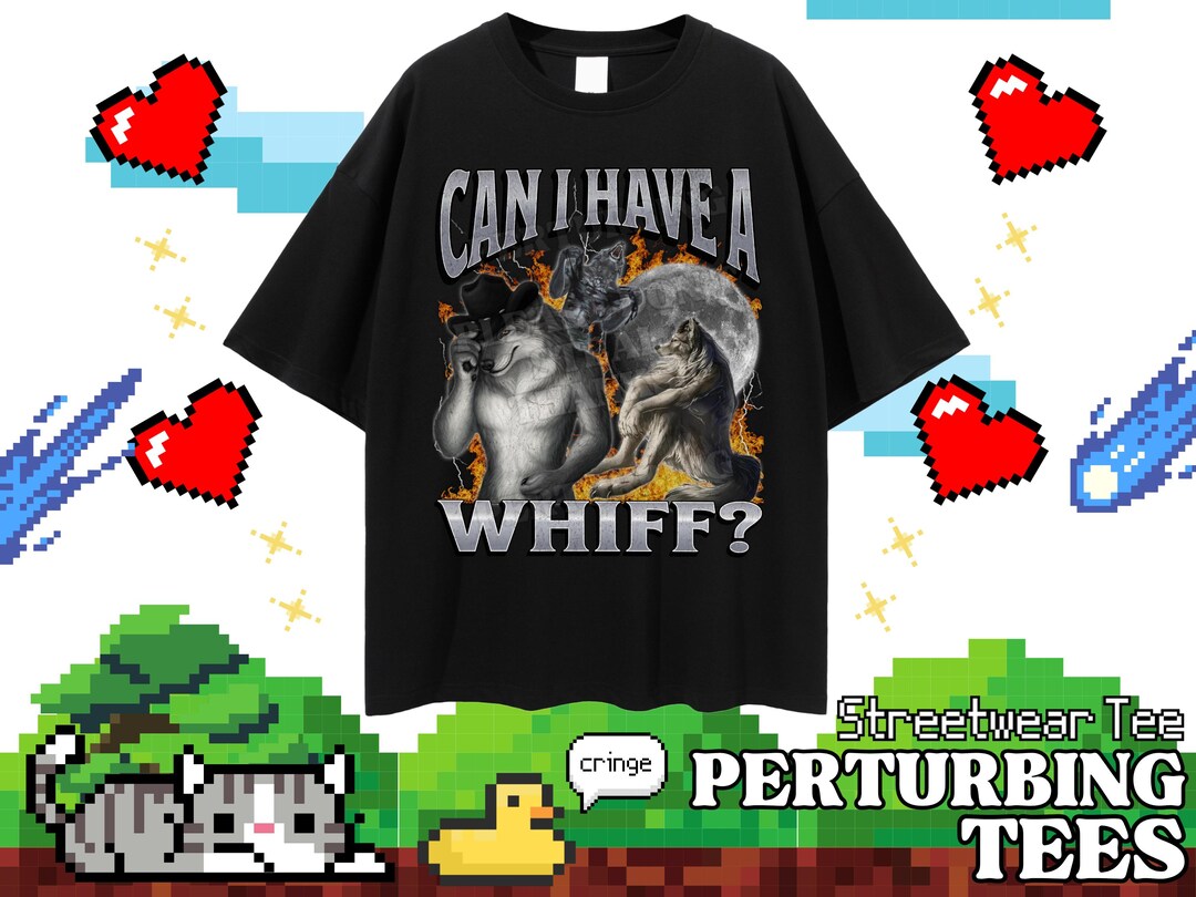 Can I Have A Whiff? Funny Werewolf Meme Bootleg Graphic T Shirt ...