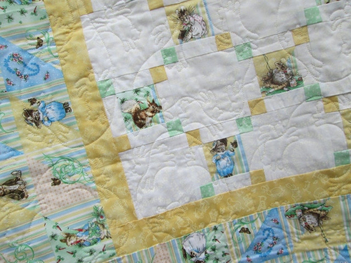 Beatrix Potter Baby Quilt, Peter Rabbit Patchwork, Cotton - Etsy